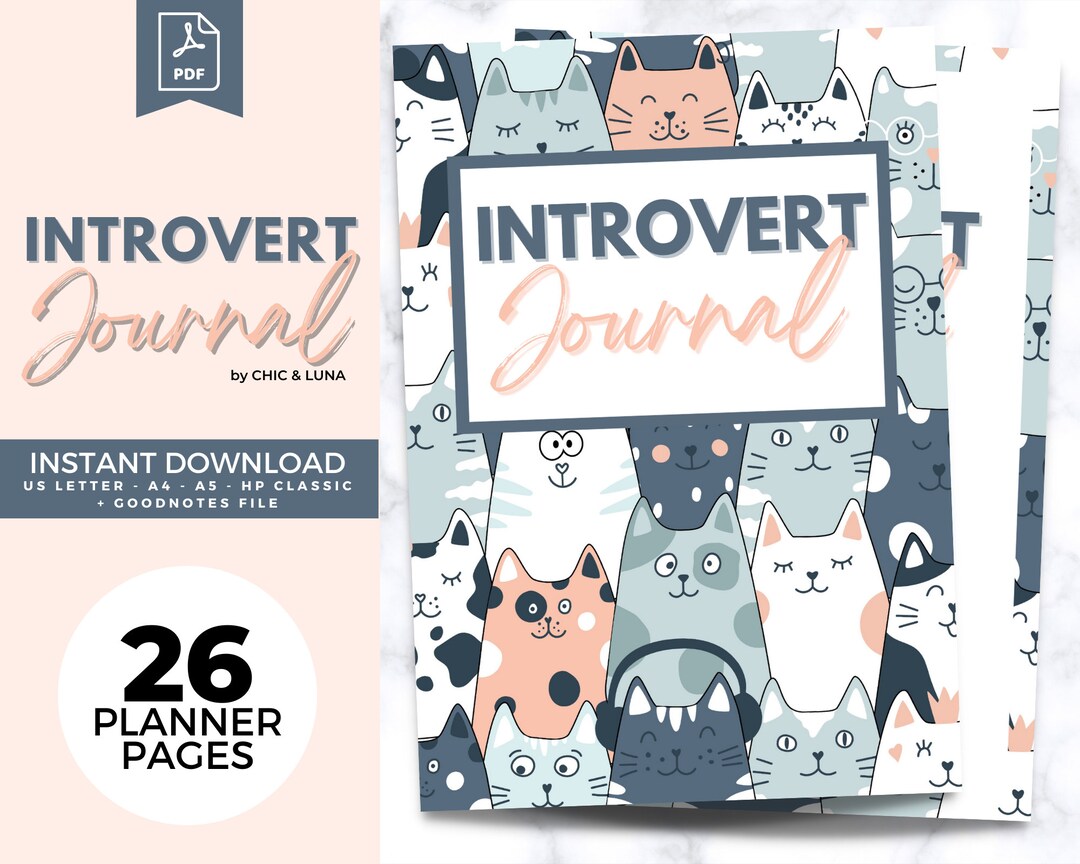 Introvert Journal: Printable Workbook, Self Help (PDF & Goodnotes) - Etsy