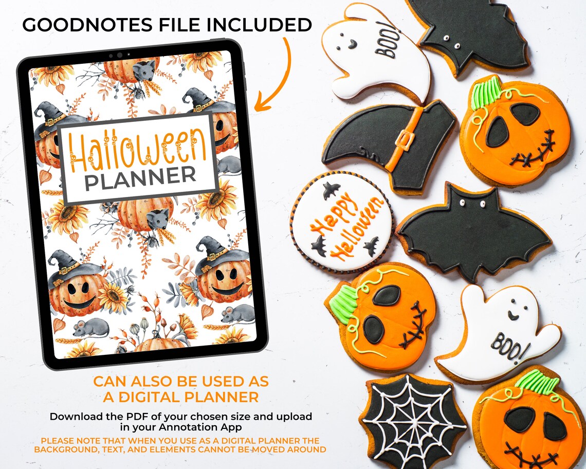 Halloween Planner Printable Goodnotes Halloween Planner - Etsy
