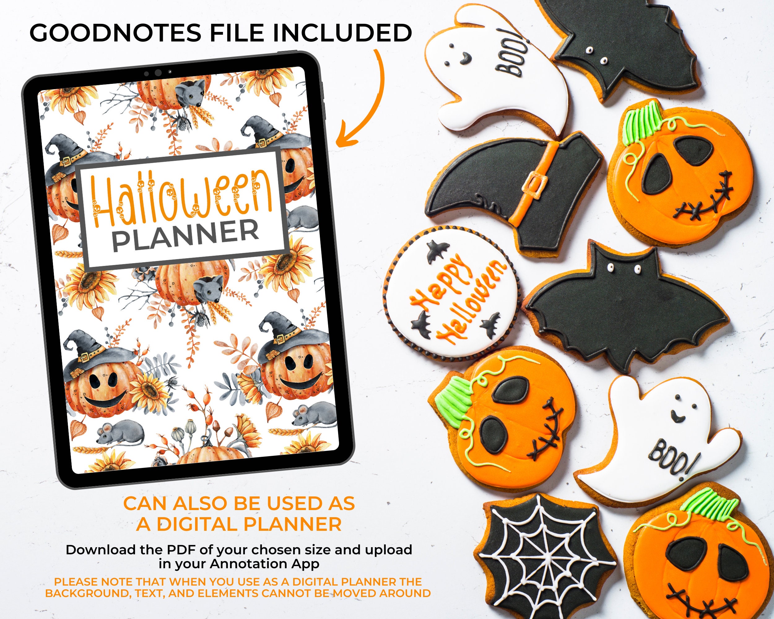 Halloween Planner Printable Goodnotes Halloween Planner - Etsy