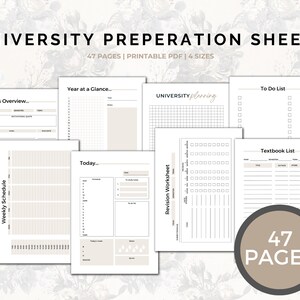 Student Planner Printable, University Planner Printable, University ...