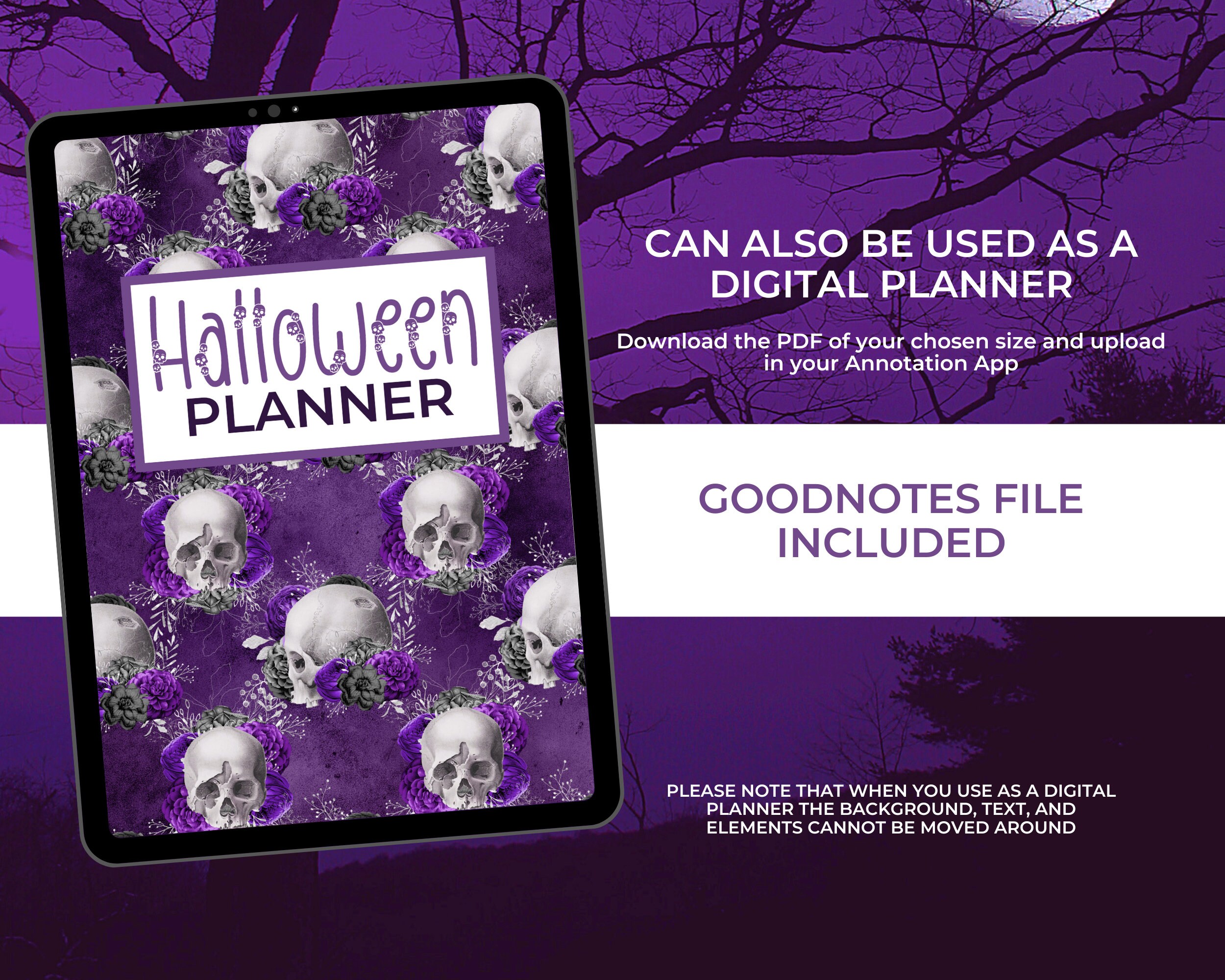 Halloween Planner Printable Goodnotes Halloween Planner - Etsy