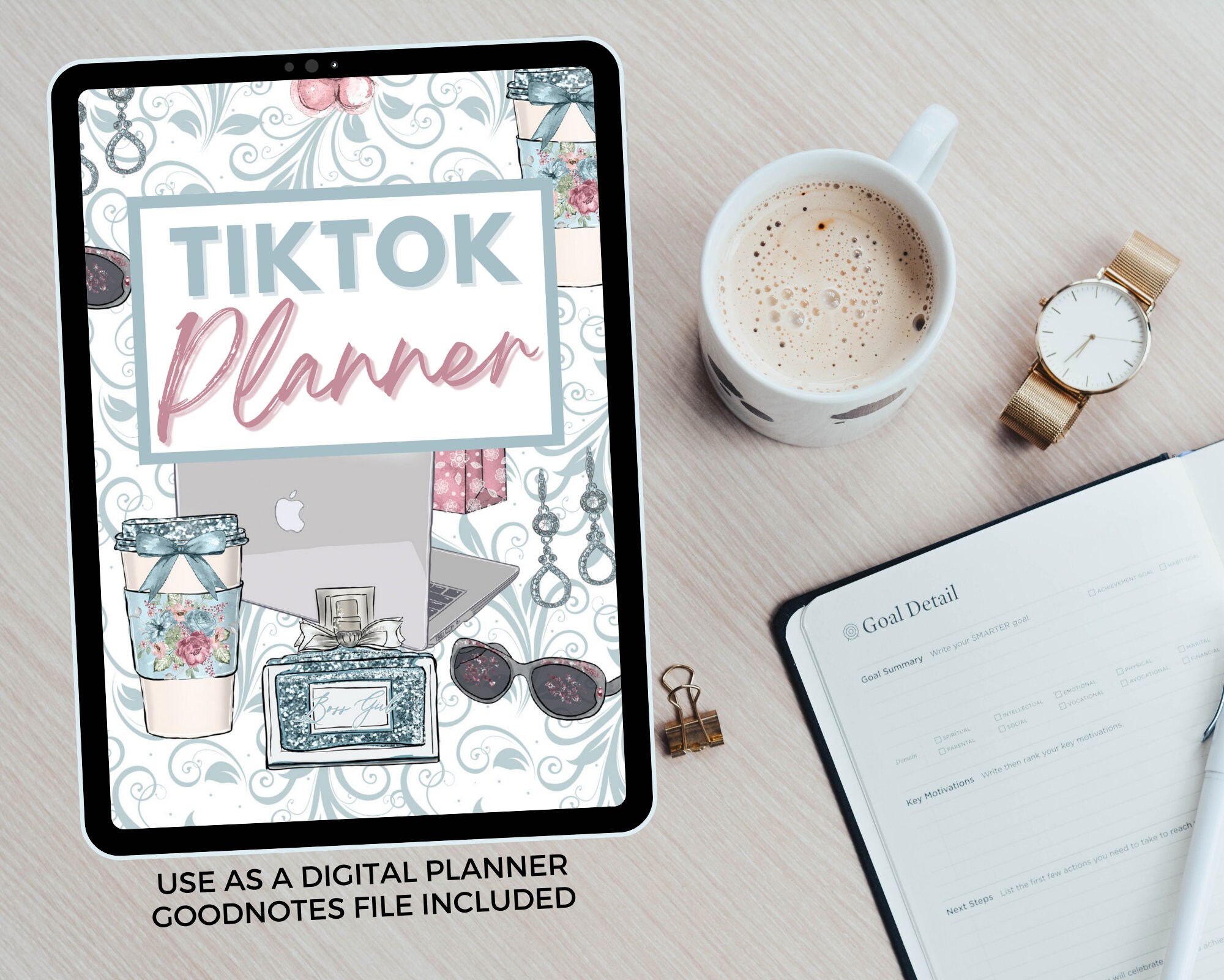 Tiktok Planner Tik-tok Content Schedule Tiktok Strategy Hashtag Search ...
