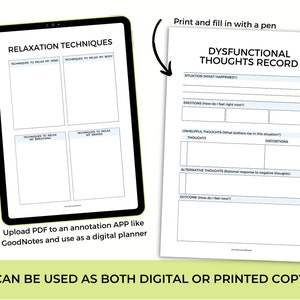 OCD Therapy Planner | OCD Worksheet | OCD Triggers | Printable ...