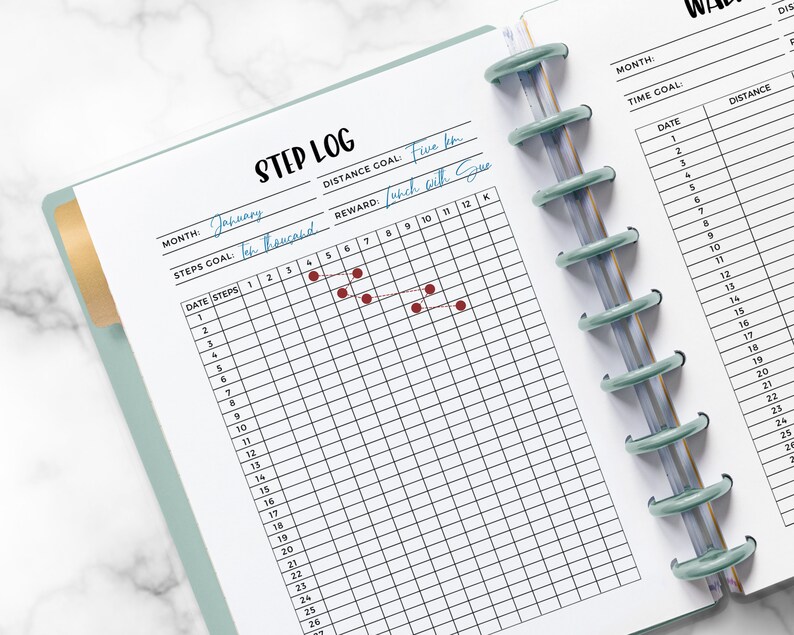 Step & Walking Tracker Printable, Download, Step Log, Planner Insert ...