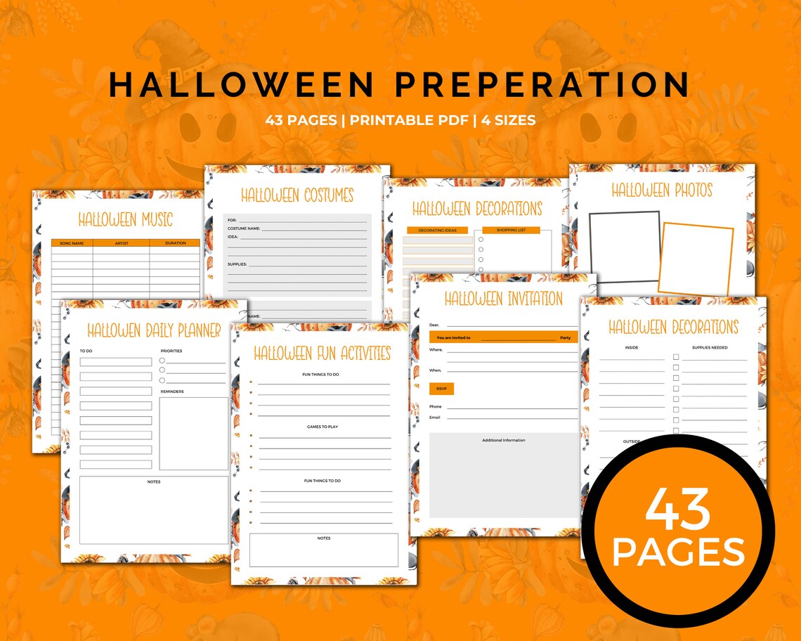 Halloween Planner Printable Goodnotes Halloween Planner - Etsy