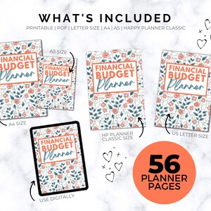 Budget Planner Printable | Finance Planner | Finance Tracker | Debt ...