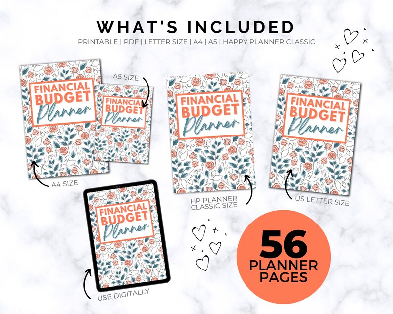 Budget Planner Printable Finance Planner Finance Tracker - Etsy