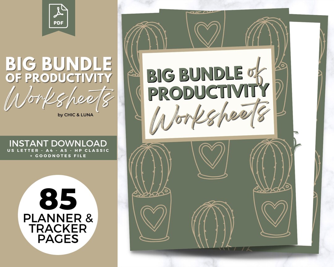 Productivity Planner Bundle | Habit Tracker | to Do List | Daily ...