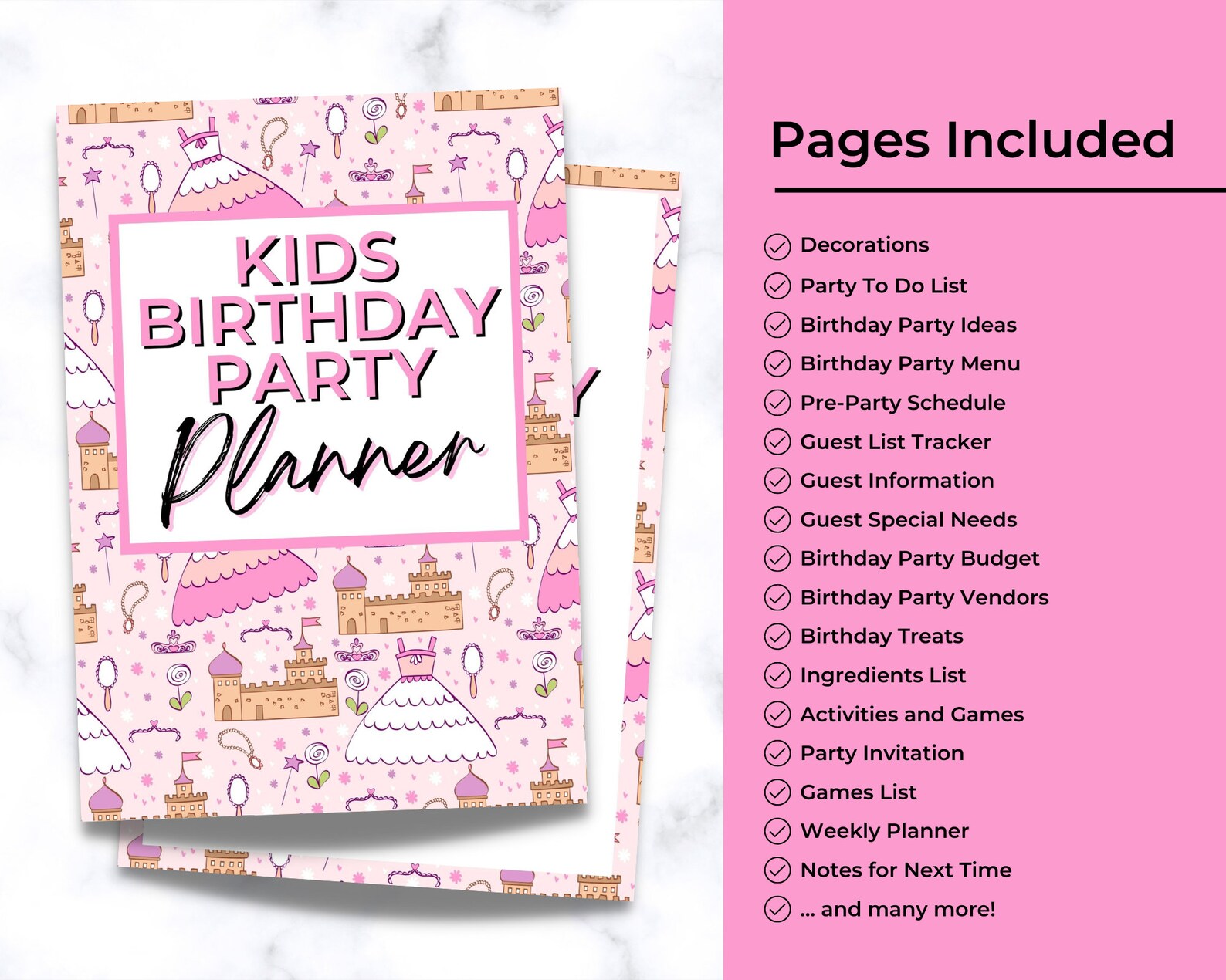 Birthday Party Planner Kids Birthday Planner Printable - Etsy