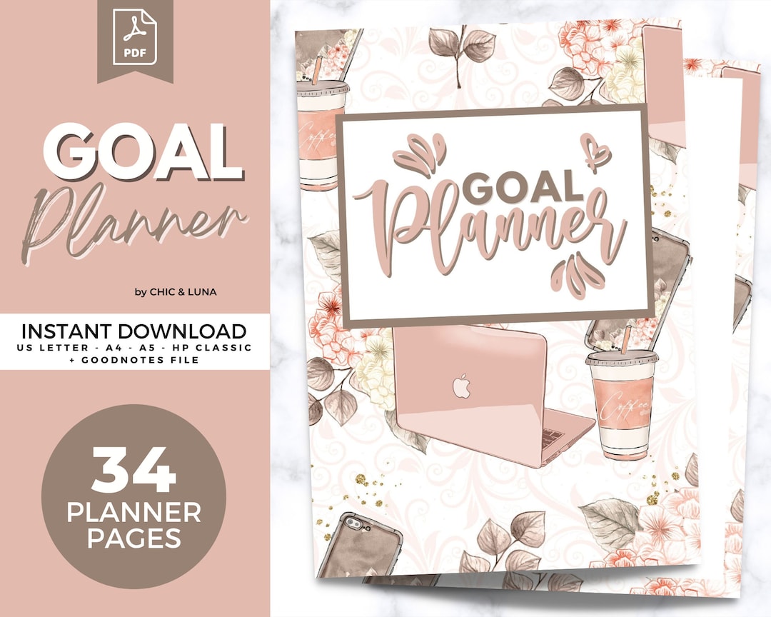 Goal Planner BUNDLE | Goal Tracker, 2023 Tracker | New Year Goals ...