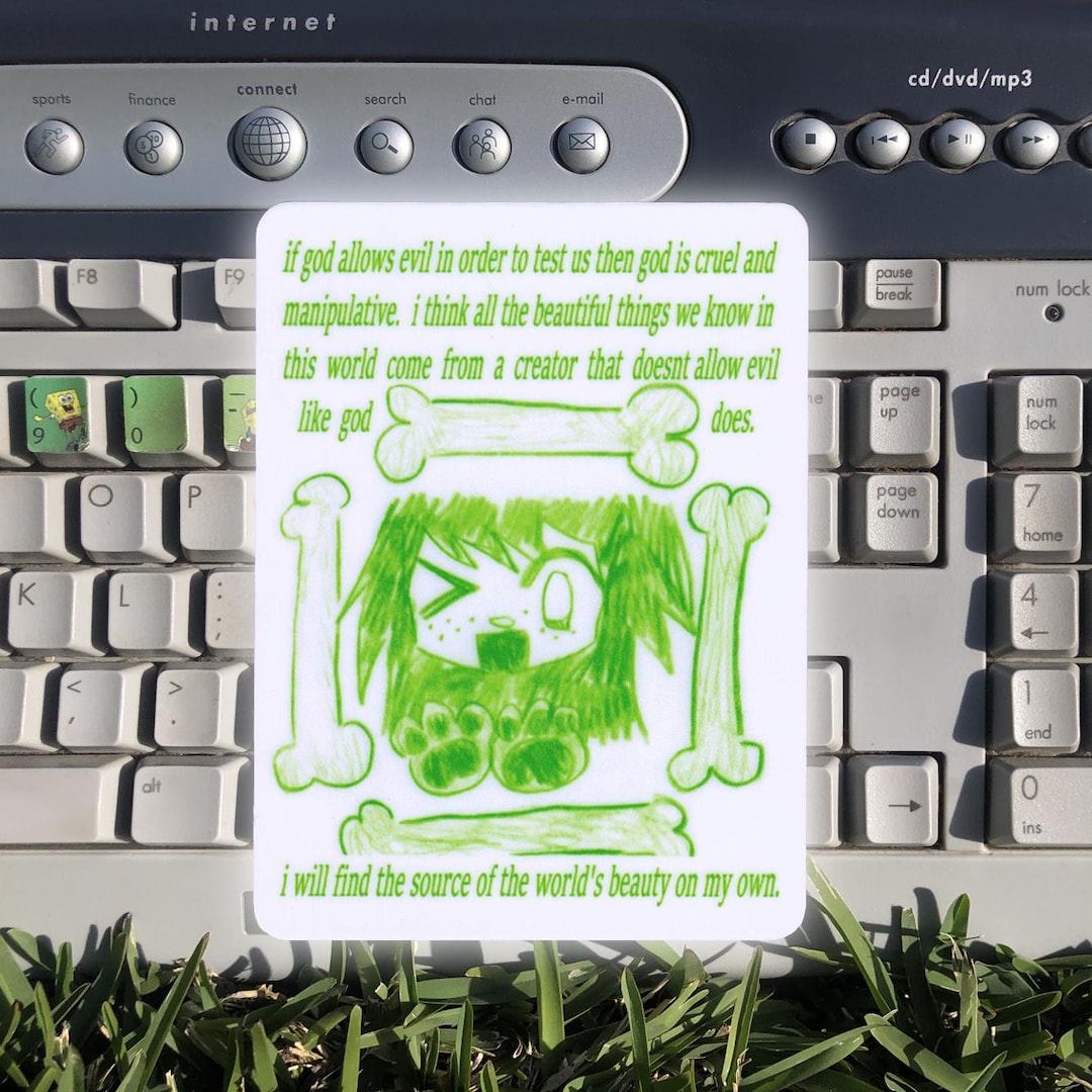 WORLD'S BEAUTY Sticker: Webcore Cybercore Animecore Y2K Aesthetic ...