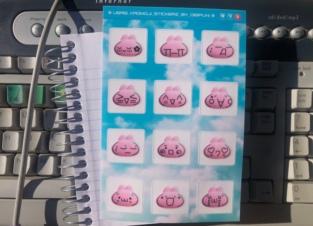 USAGI ANIMECORE STICKERS Webcore Cybercore Y2k Aesthetic Kawaii ...