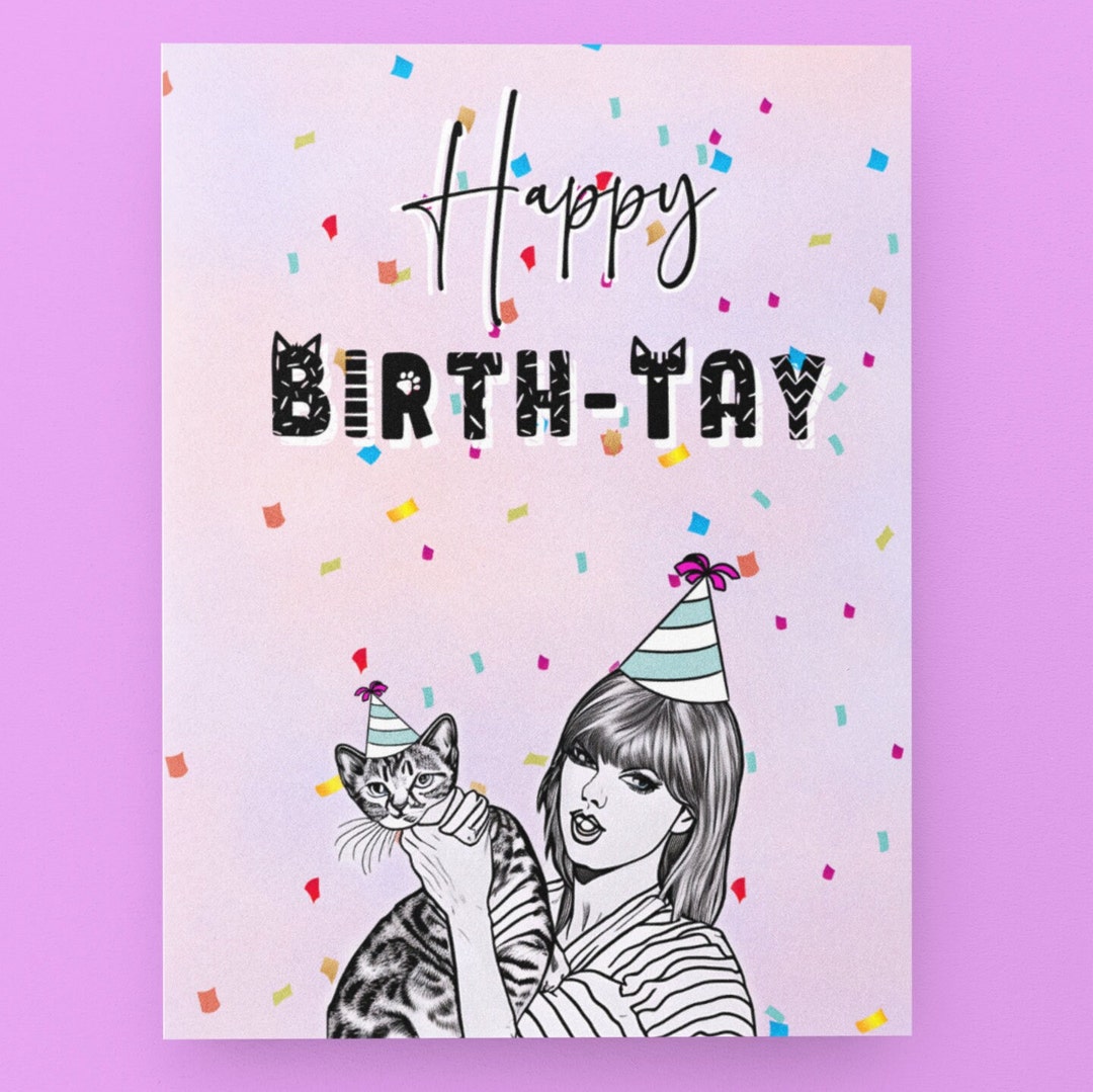 Taylor Swift Inspired Card 4x6 Birthday Card for Swift Fans - Etsy