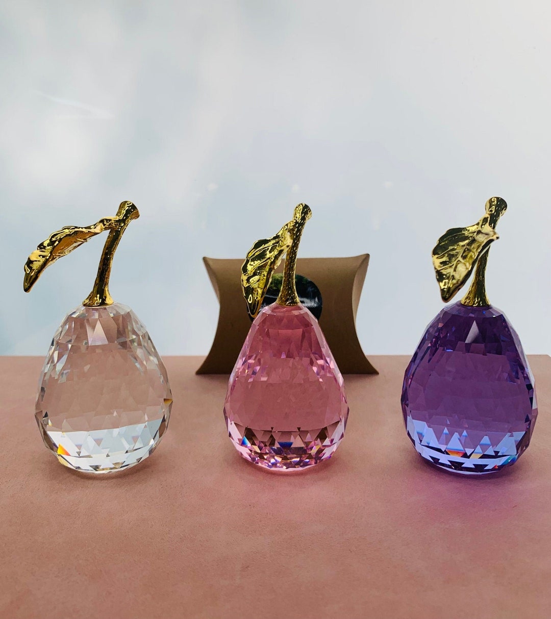 Crystal Pear Paperweights for Your Home Office - Etsy