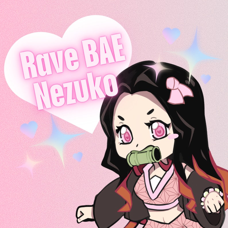 Animated Demon Slayer Chibi Nezuko Raver Emote Alert for Streams ...