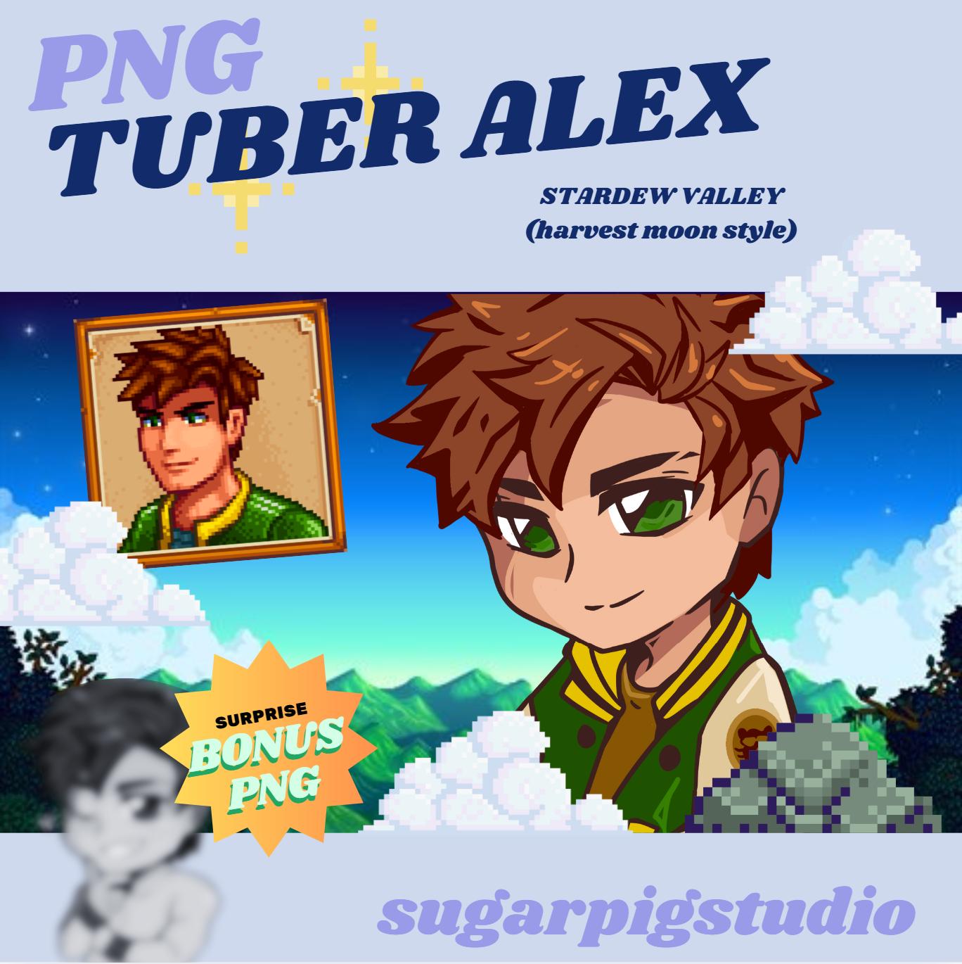 Chibi Alex From Stardew Valley Harvest Moon Style Pngtuber W/ 8x ...
