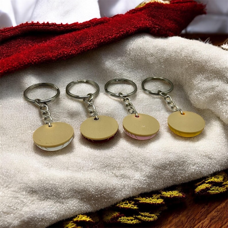 Concha Bread Keychain, Pan Dulce Mexican Bread Charm, Cute Food Keyring ...