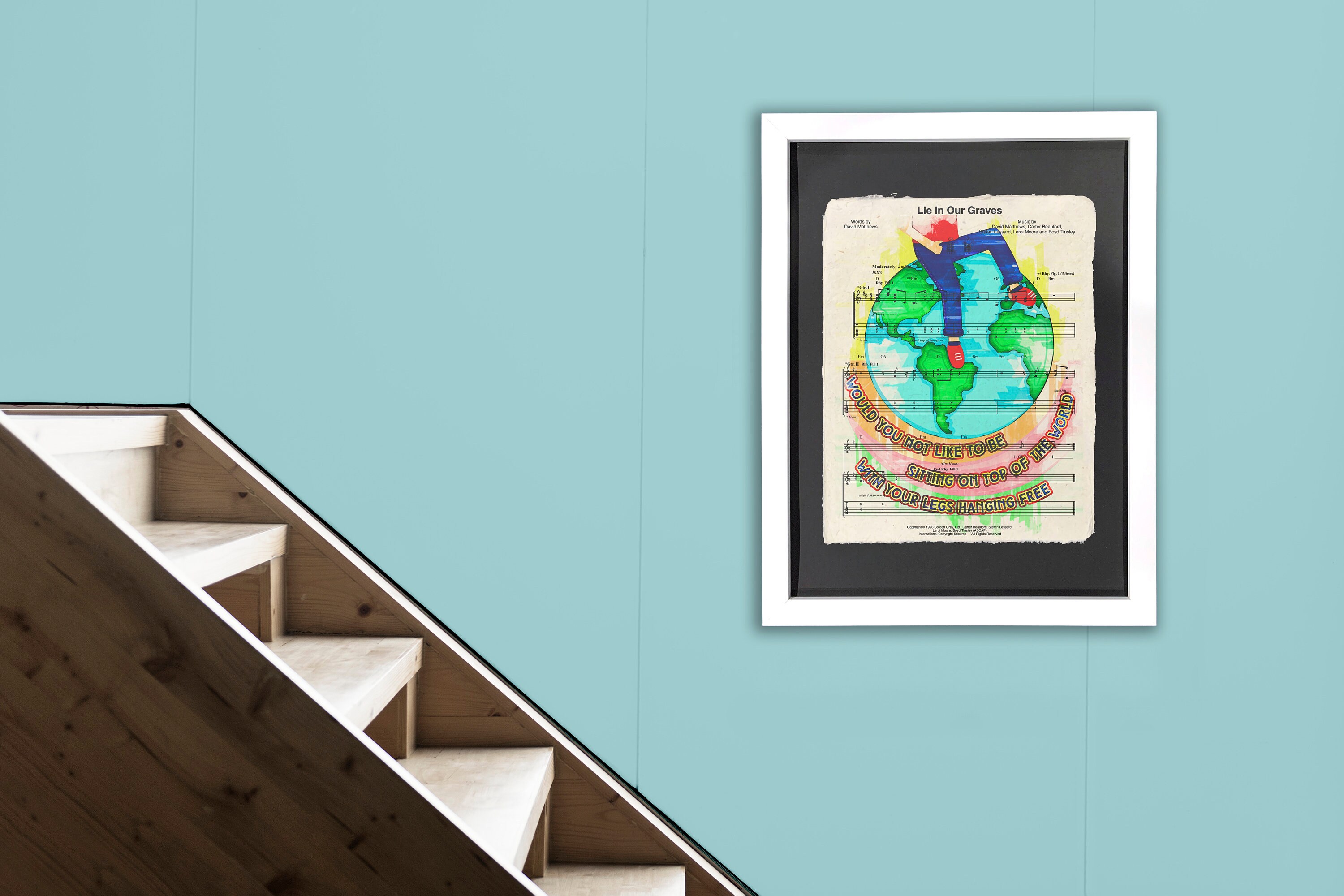 Lie in Our Graves Art Print Framed Wall Art Sheet Music Art Dave ...