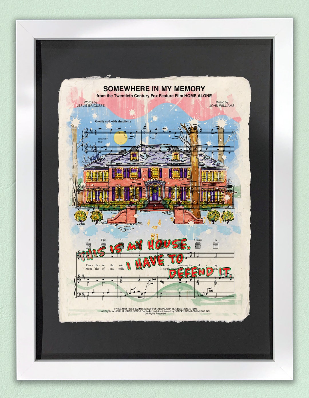 This is My House Art Print Framed Wall Art Movie Quote Art Home Alone ...