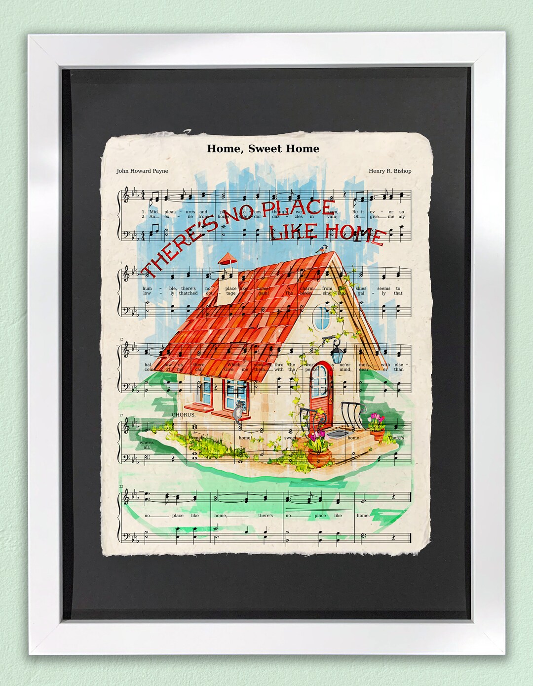 Home Sweet Home Art Print Framed Wall Art Long Island Themed Art Sheet ...