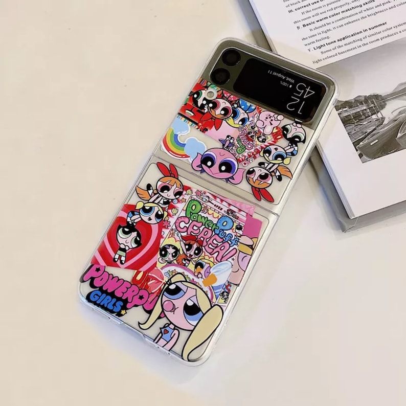 Samsung Galaxy Z Flip 1/2/3 Cartoon Clear Crystal Phone Case - Etsy