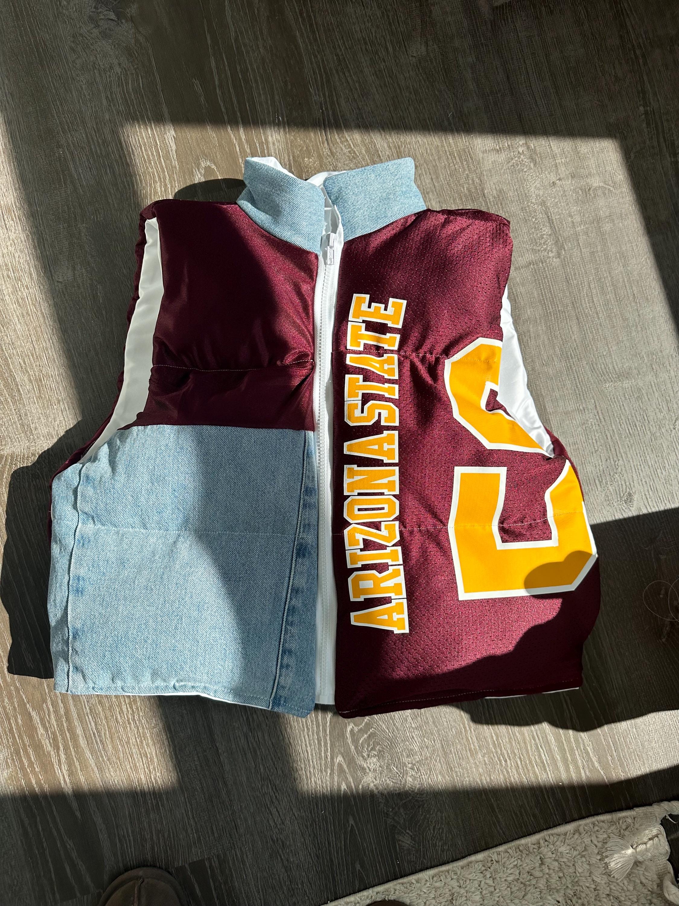 Custom Upcycled Sports Puffer Vest: Handmade From Your Jerseys, Tshirts ...