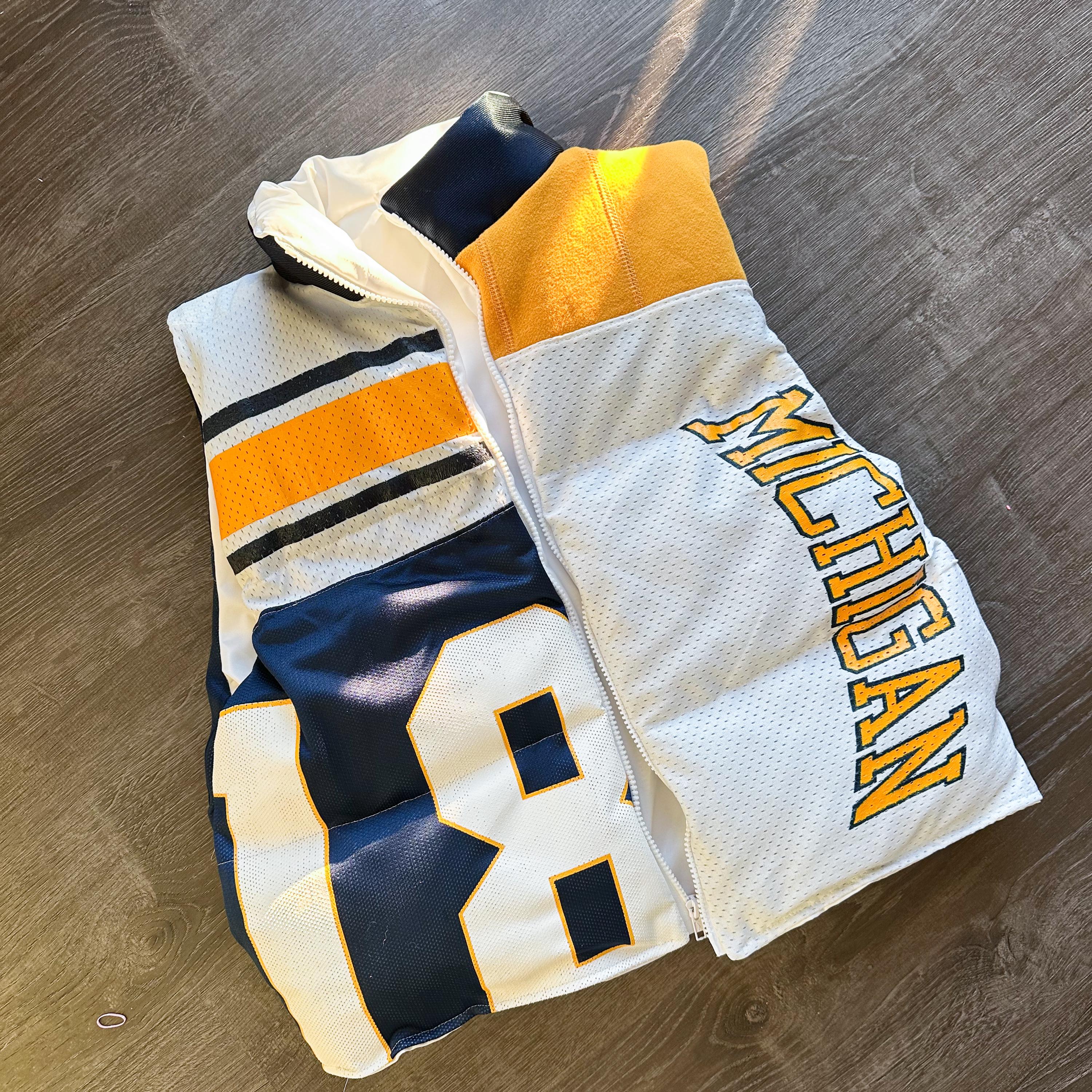 Custom Upcycled Sports Puffer Vest - Etsy