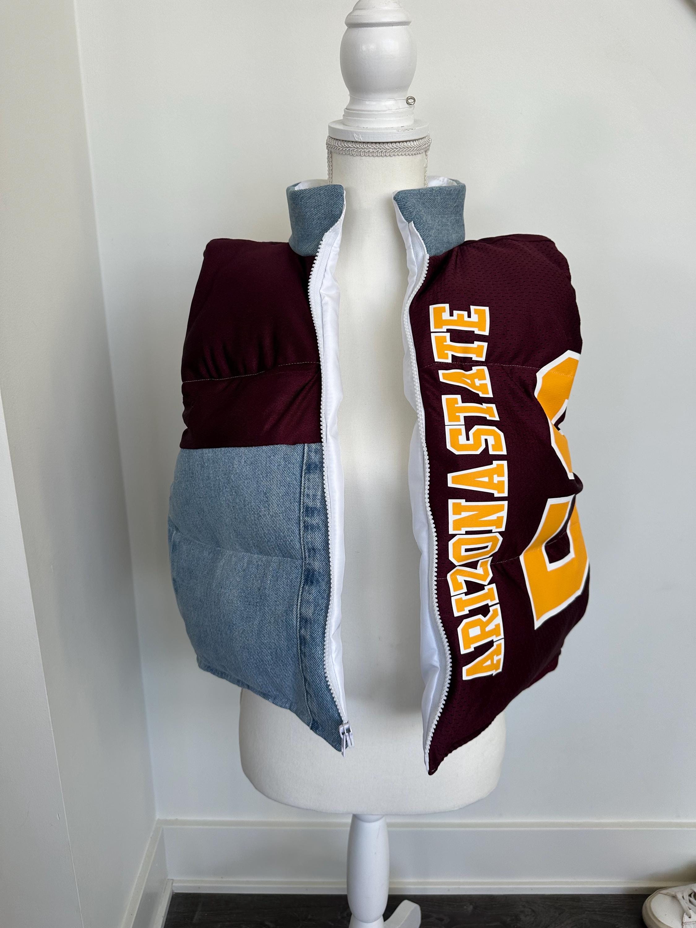 Custom Upcycled Sports Puffer Vest - Etsy
