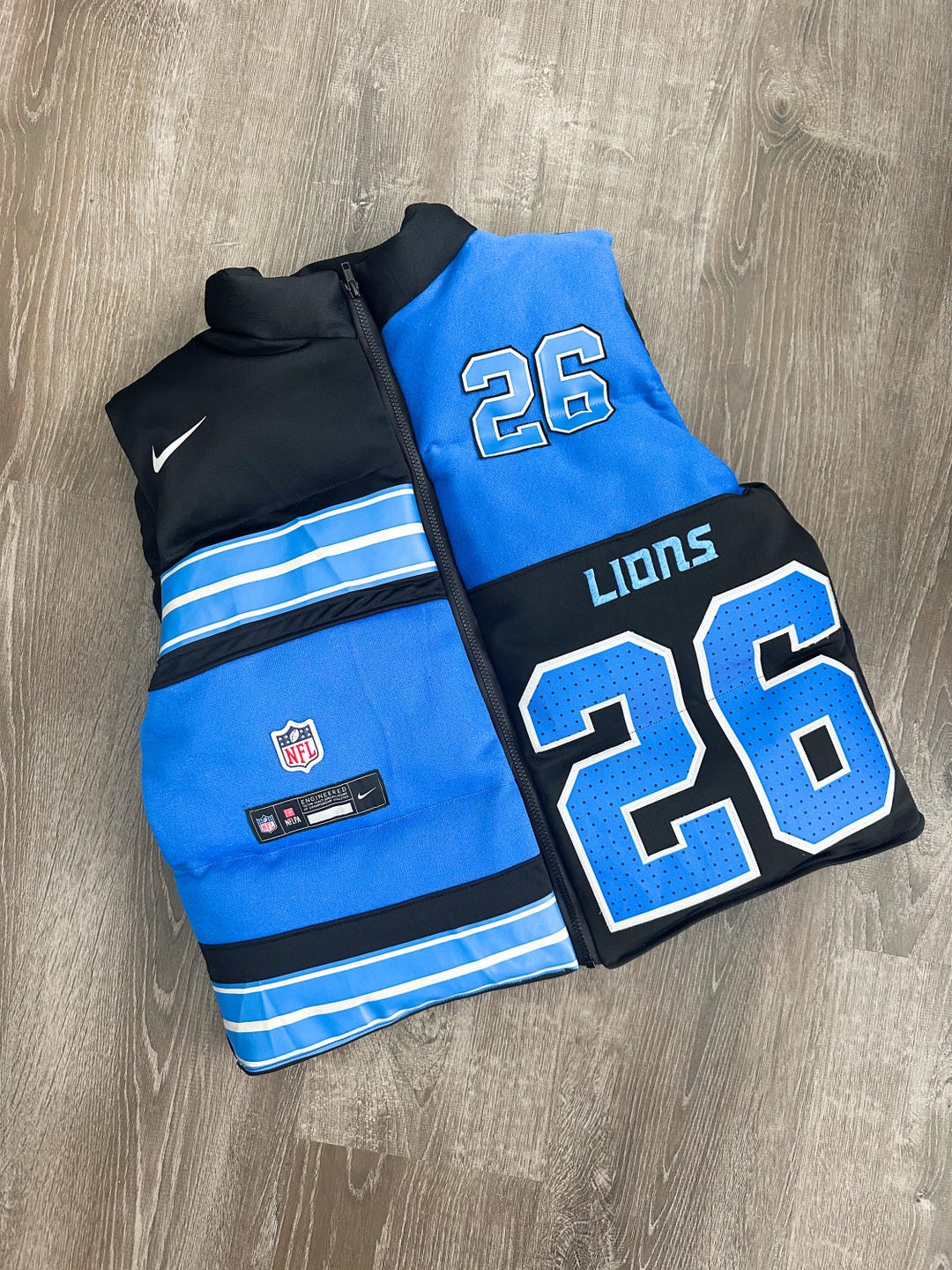 Custom Upcycled Sports Puffer Vest: Handmade From Your Jerseys, Tshirts ...