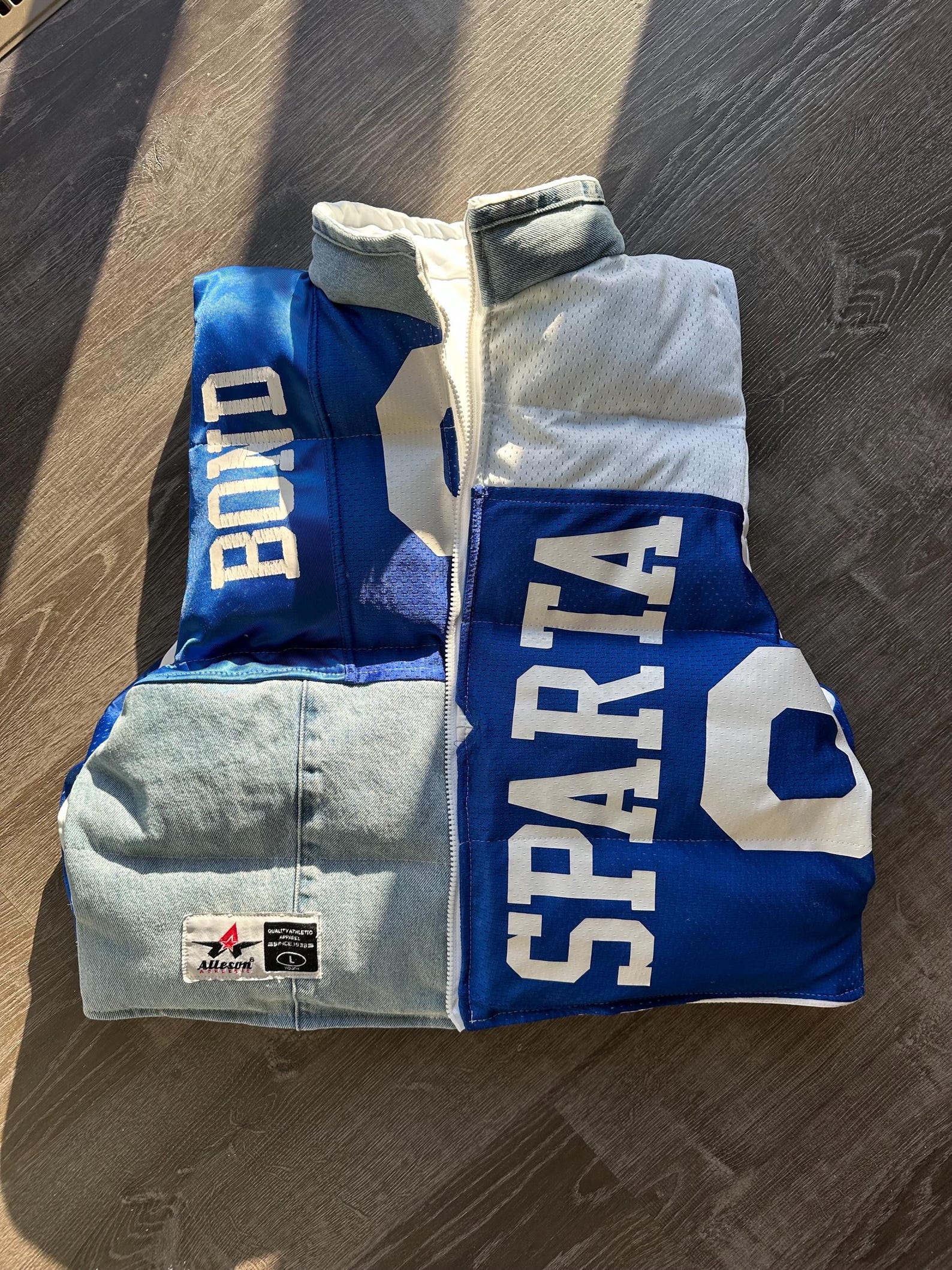 Custom Upcycled Sports Puffer Vest: Handmade From Your Jerseys, Tshirts ...