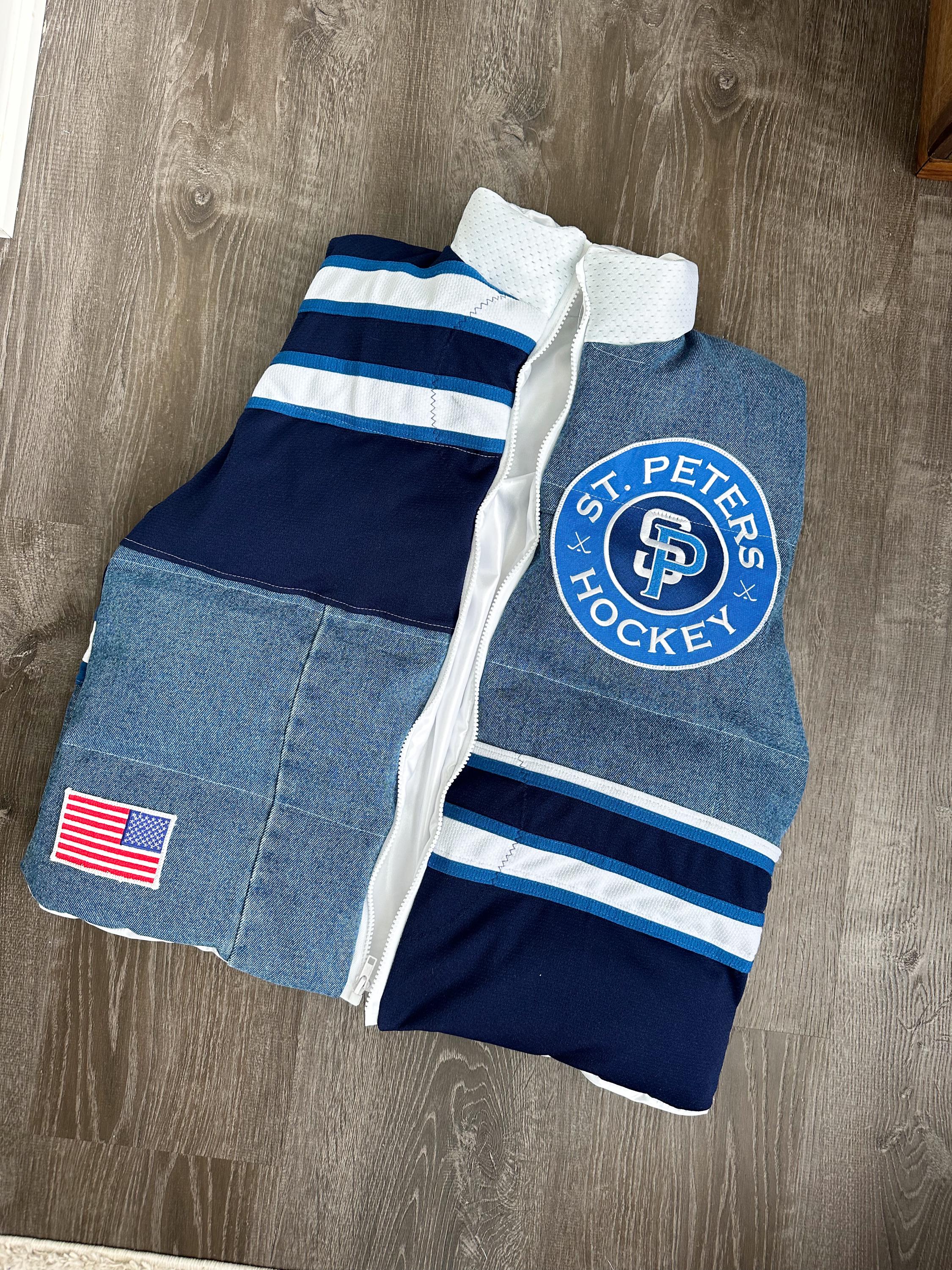 Custom Upcycled Sports Puffer Vest - Etsy