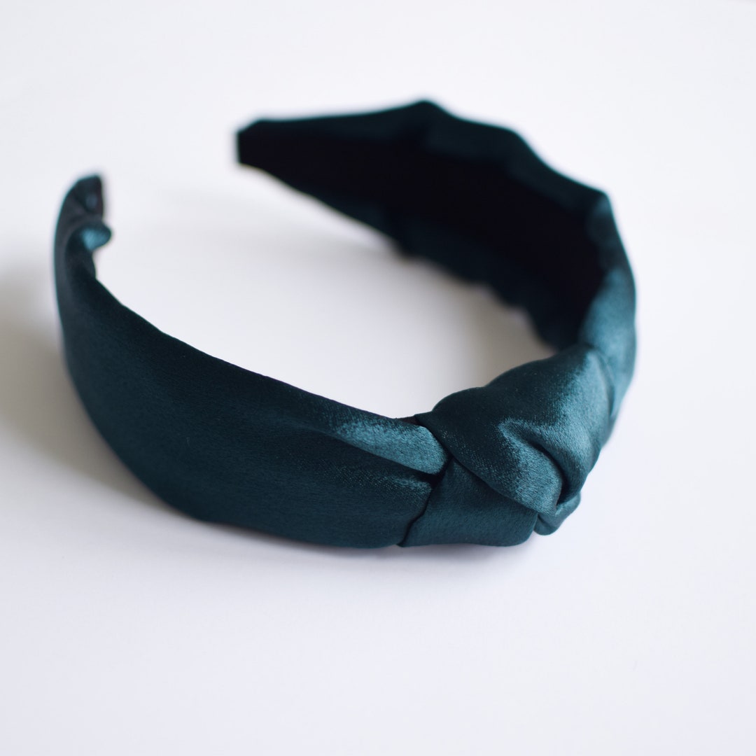 Forest Green Satin Headband Women's Headband Knotted - Etsy