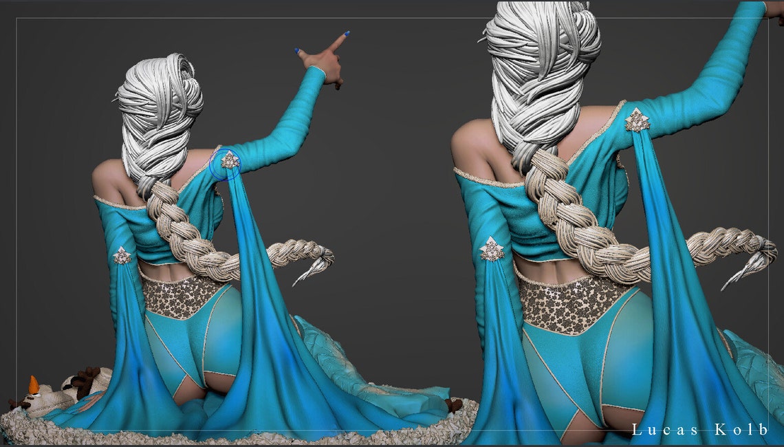 Sexy Frozen Elsa Stl 3d Print Digital Download Drive Link For Etsy Uk