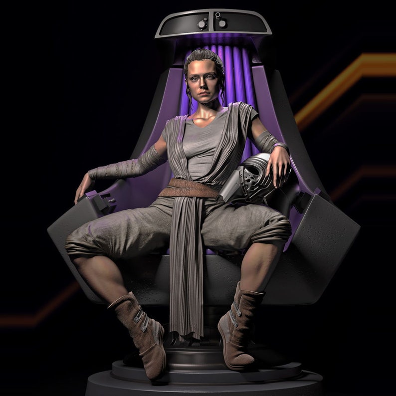 Rey On Throne Star Wars Sfw And Nsfw Stl 3d Print Digital Etsy Australia