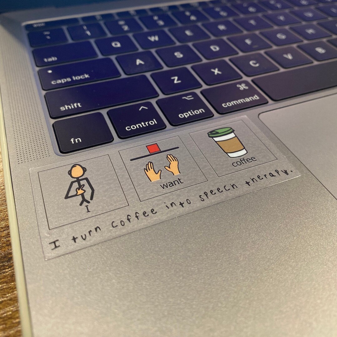 I Want Coffee, AAC, Speech Therapy Sticker Gift, Speech Therapist ...