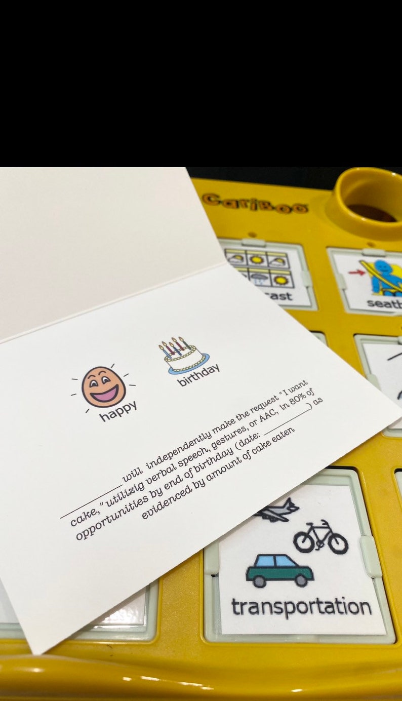 Digital Download Happy Birthday Card L Greeting Card L AAC L Speech ...