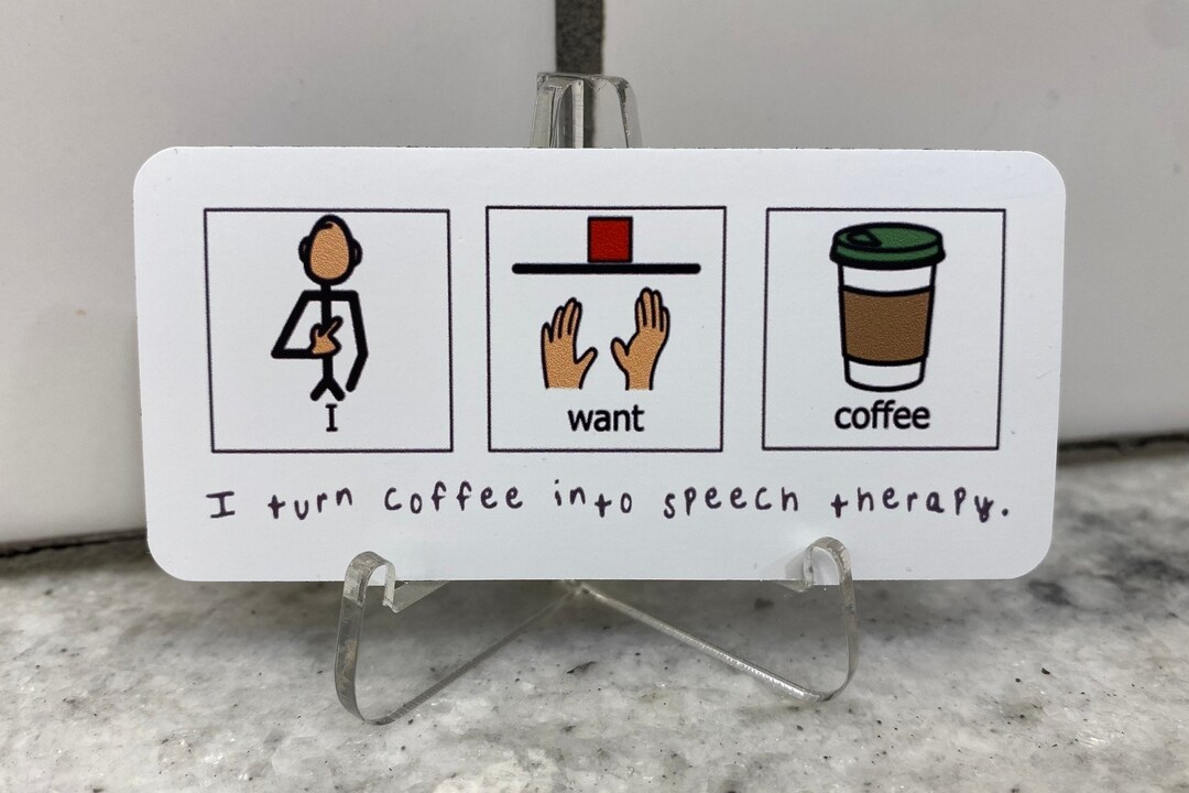I Want Coffee, AAC, Speech Therapy Magnet Gift, Speech Therapist ...
