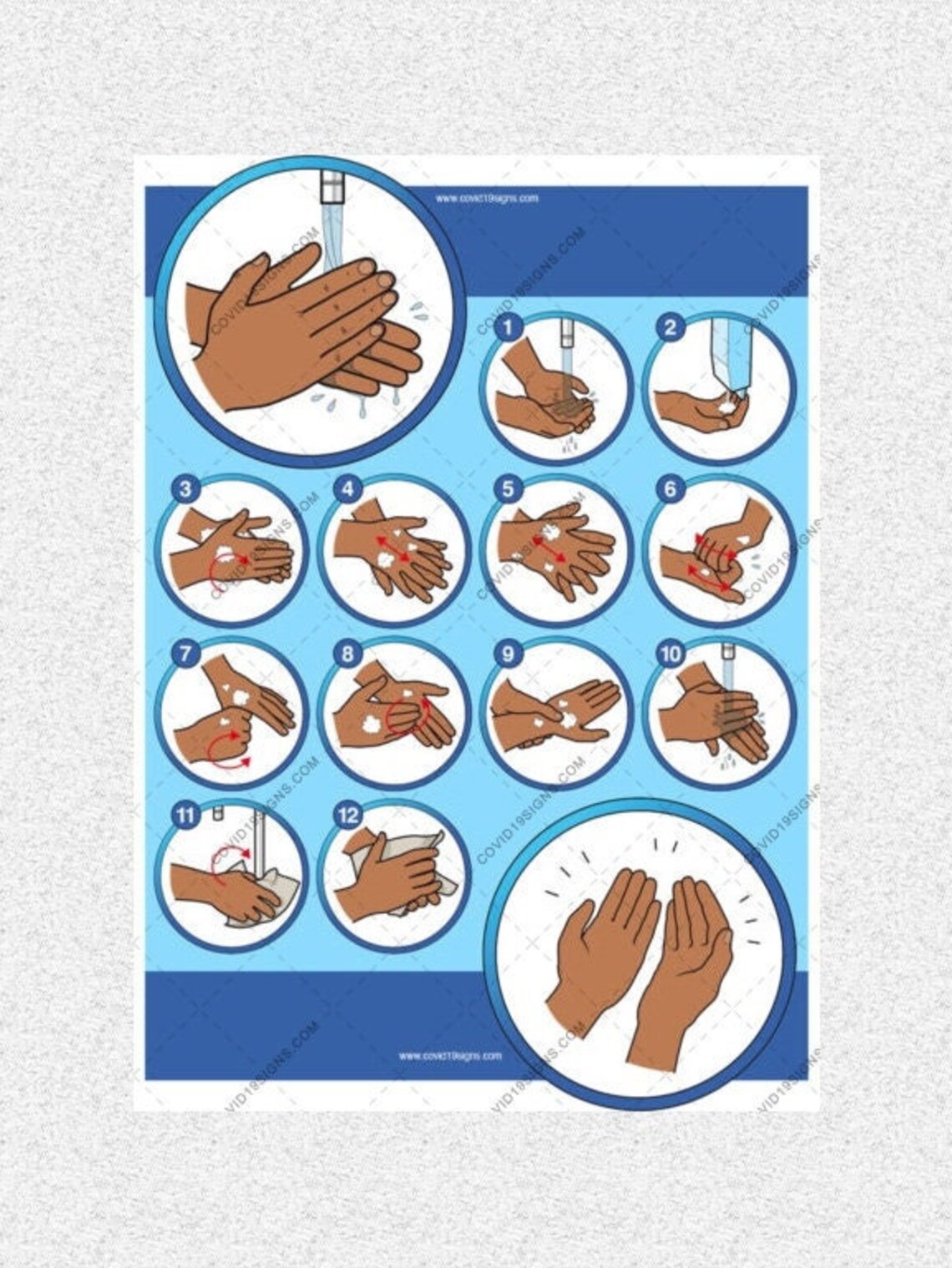 Handwashing Instructions Printable Poster - Etsy