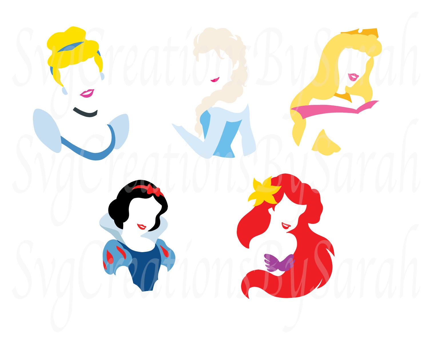 Bundle Princess Digital Download Svg Png Dxf - Etsy