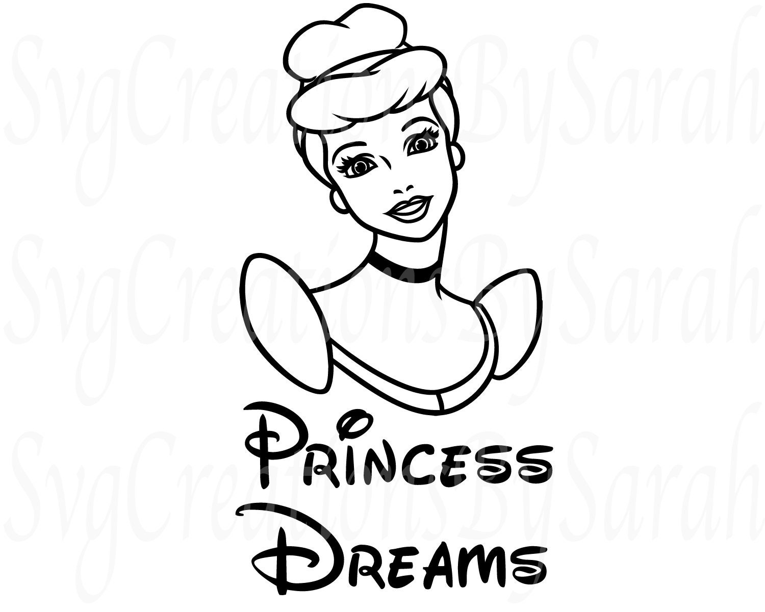 Disney Princess Clipart Black And White