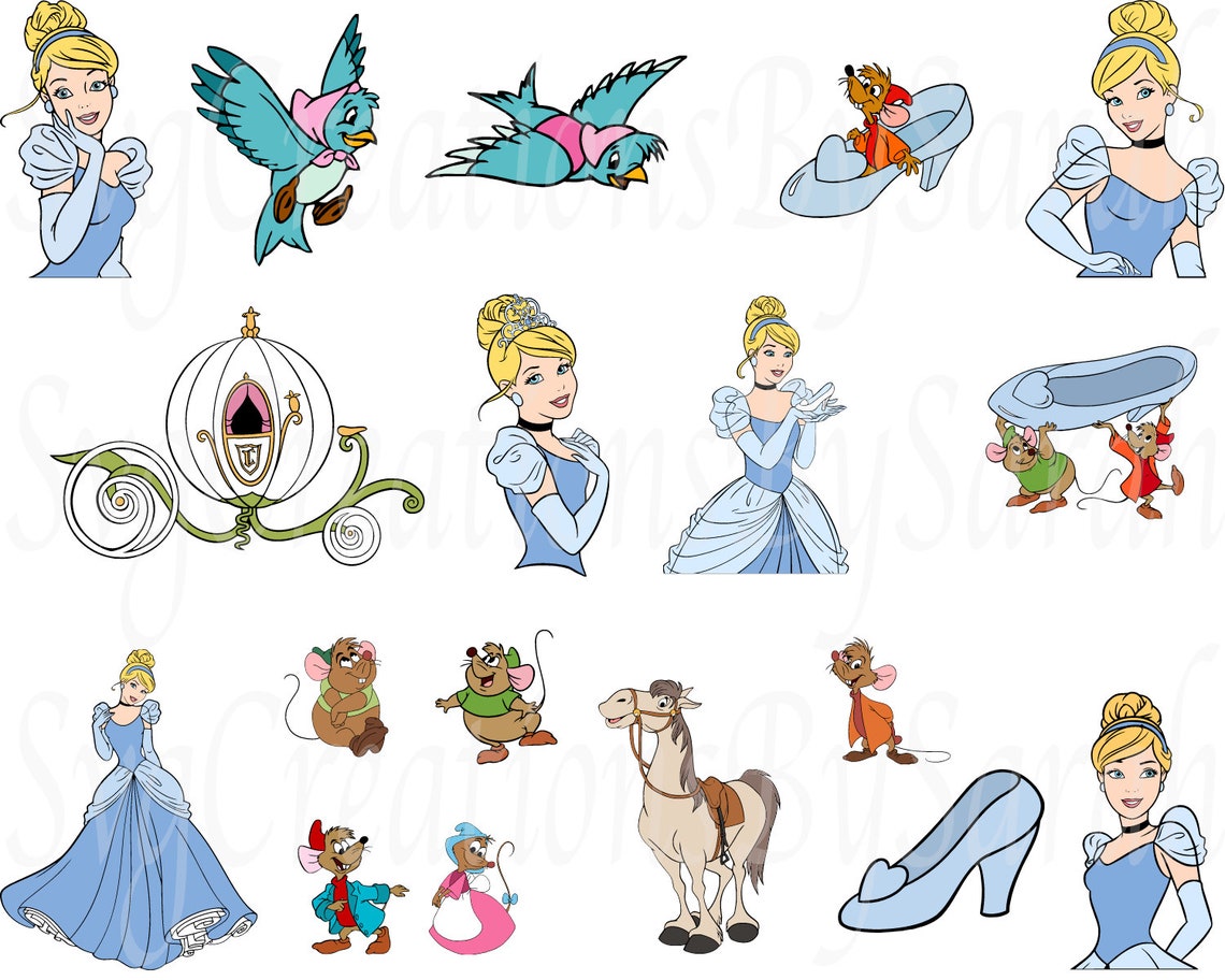 Bundle Princess Digital Download Svgpng and Dxf - Etsy