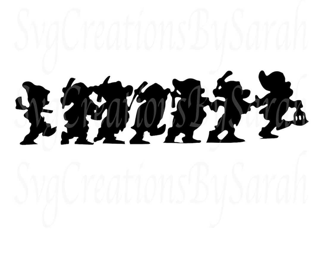 Digital Download Dwarfs Silhouette Only Svg and Png - Etsy