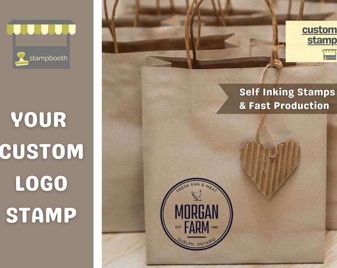 Custom Logo Stamp, Packaging Stamp With Your Logo, Self Inking Stamp or ...