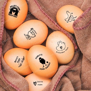 Custom Self Inking Stamp for Egg Stamp, Personalized Egg Stamp Farm ...