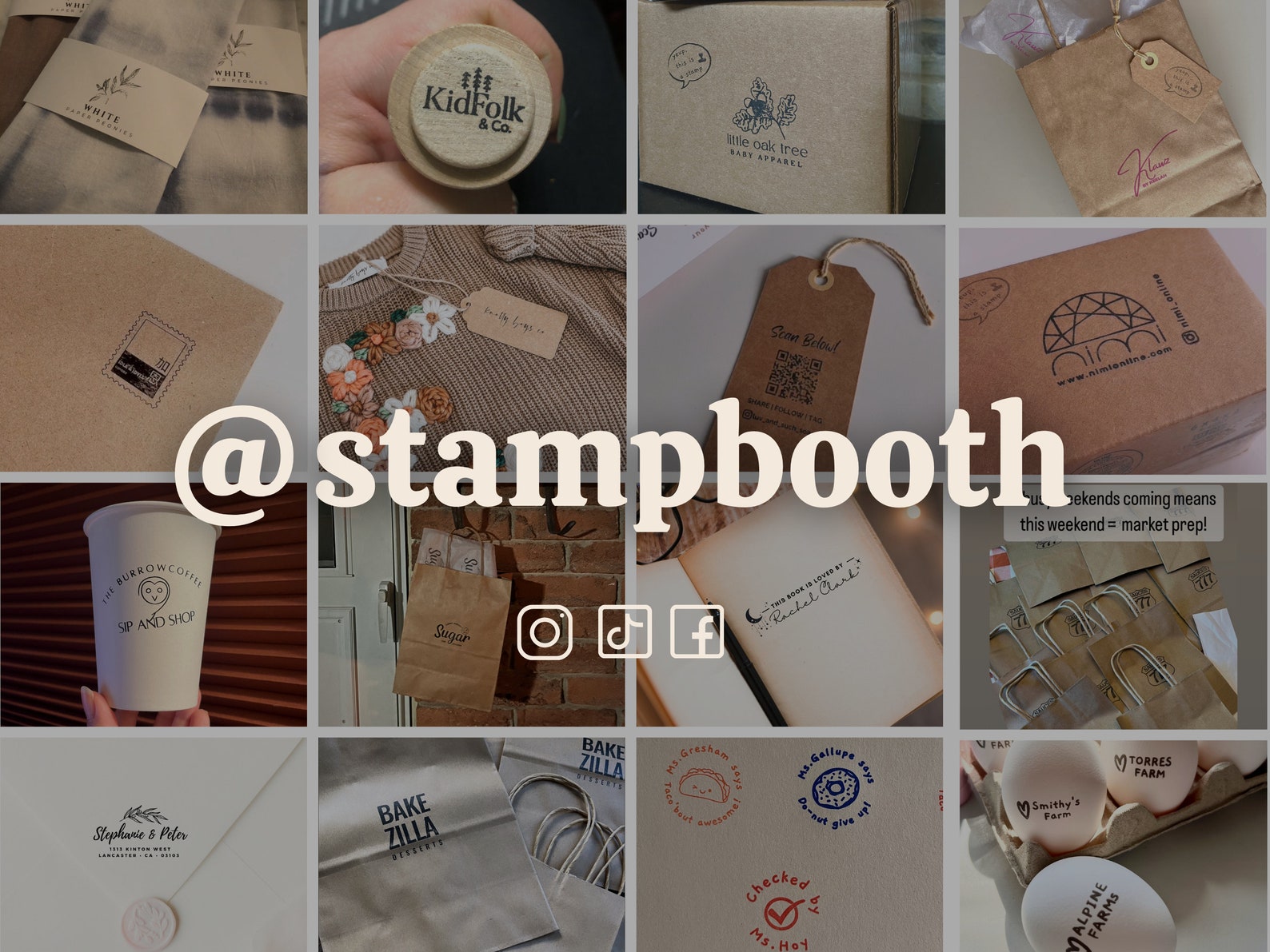 Large Logo Stamp Custom Packaging Stamp Custom Stamper Logo - Etsy