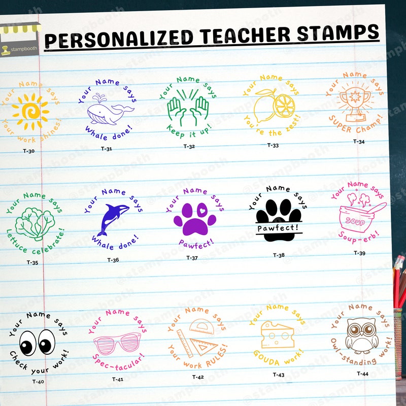 Custom Teacher Stamp - Etsy