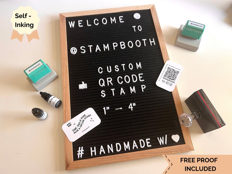 Business Branding Stamp QR Code Stamp Personalized Stamp Social Media ...