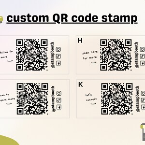 Business Branding Stamp QR Code Stamp Personalized Stamp - Etsy
