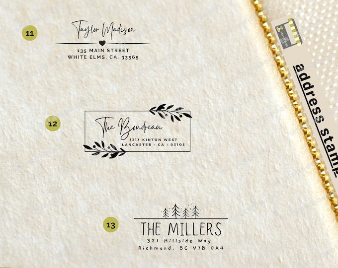 SELF-INKING Custom Address Stamps Custom Return Address Stamp Self Ink ...