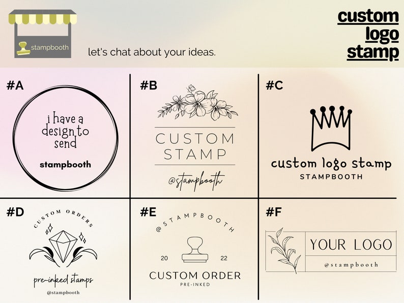 Custom Pre-inked Logo Stamps Preinked Self-inking Rubber | Etsy